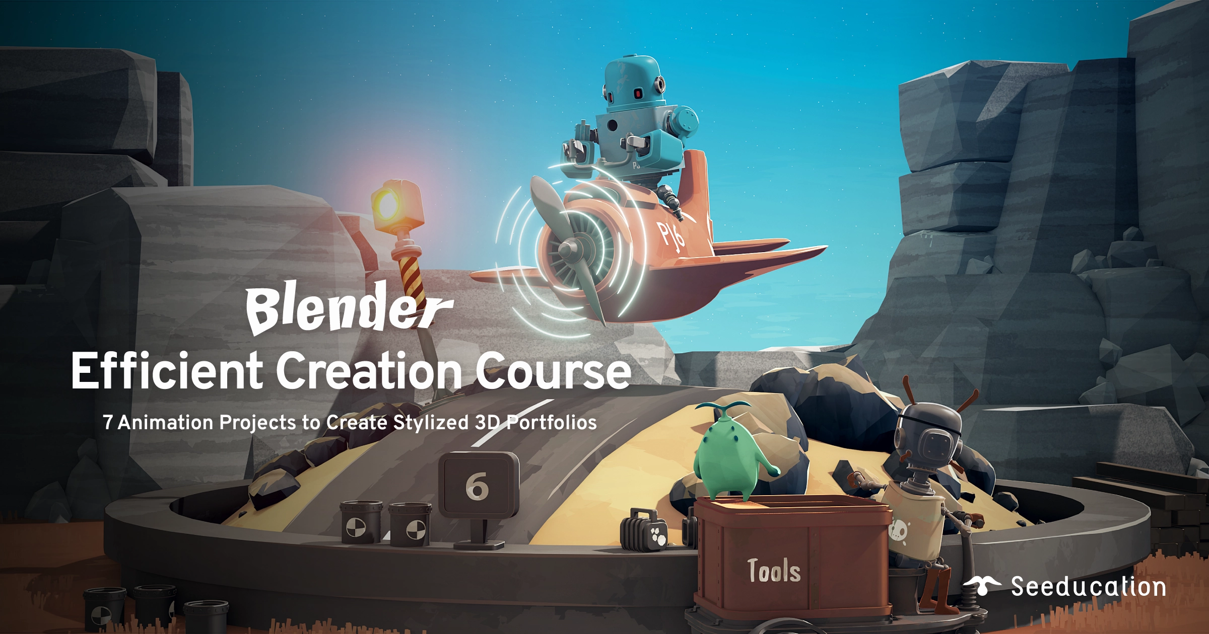 Blender Efficient Creation Course｜7 Animation Projects to Create Stylized 3D Portfolios｜Seeducation